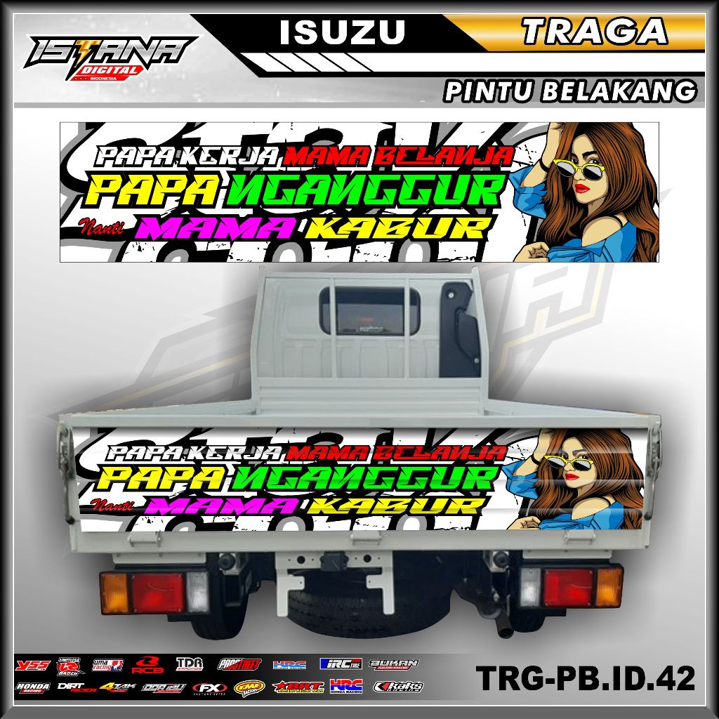 Jual Stiker Pintu Belakang Pick Up TRAGA - Sticker Variasi Pintu ...