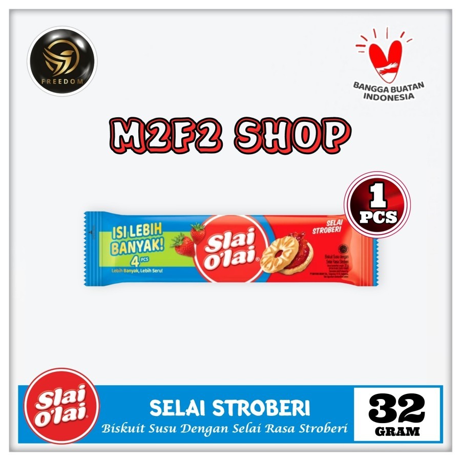 Jual Biskuit Slai Olai Strawberry | Selai Stroberi - 32 gr (Kemasan ...