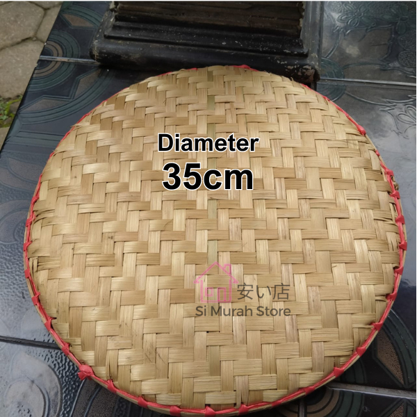 Jual Tampah Bambu Mini 35cm / Tampah Kecil Piring Nampah Nyiru Bambu ...