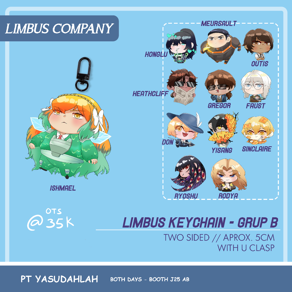Jual LIMBUS COMPANY KEYCHAIN B | Shopee Indonesia