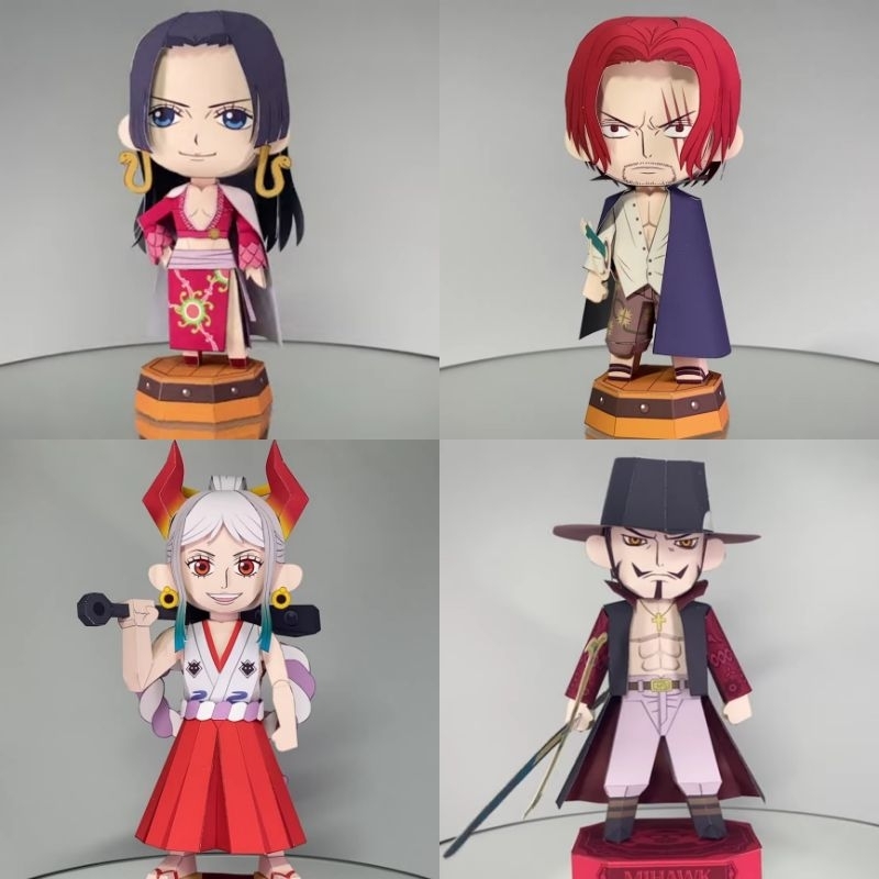 Jual DIY PAPERCRAFT / ACTION FIGURE ONE PIECE HANCOCK SHANKS YAMATO ...