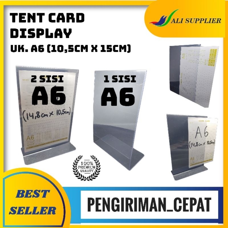 Jual MIKA TENT CARD A6 / TEMPAT BROSUR A6 / BUKAN AKRILIK A6 / STAND ...
