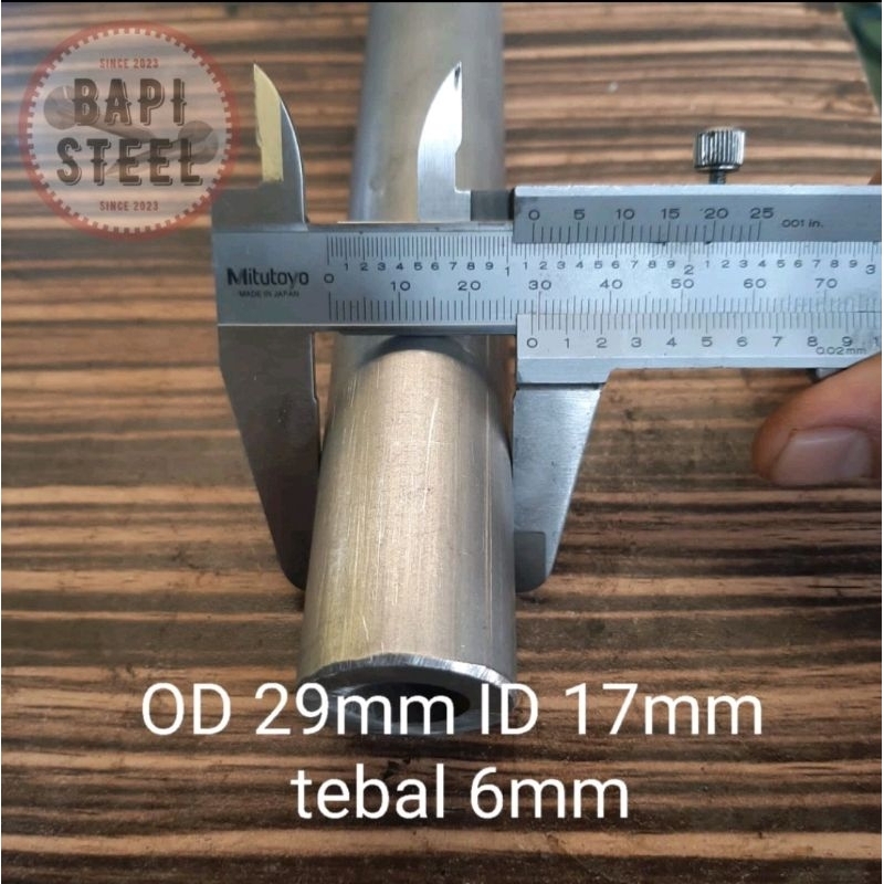 Jual pipa besi seamless diameter 29x17 tebal 6mm | Shopee Indonesia