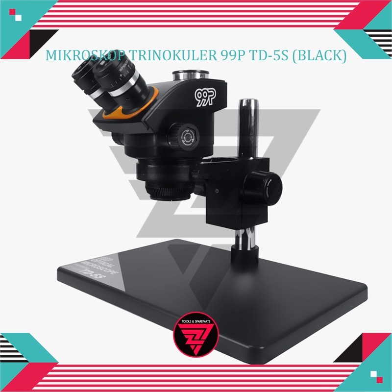 Jual Mikroskop Trinokuler 99P TD-5S Black+LED / Mikroskop Trinokuler ...