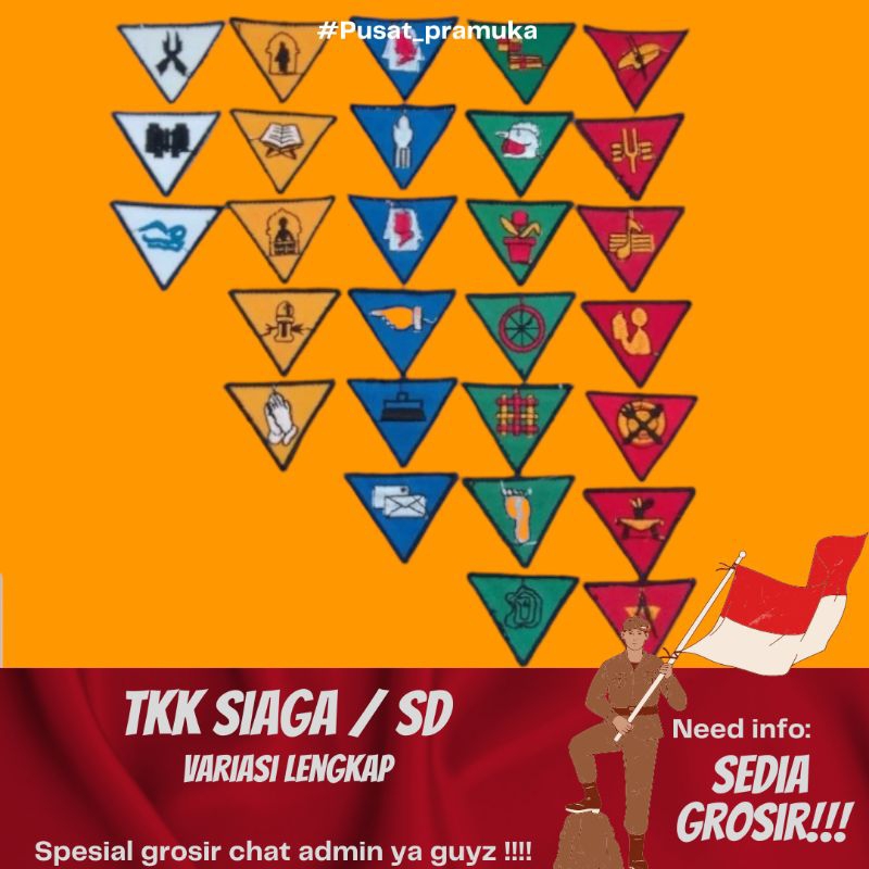 Jual Tkk pramuka siaga sd lengkap bahan full bordir | Shopee Indonesia
