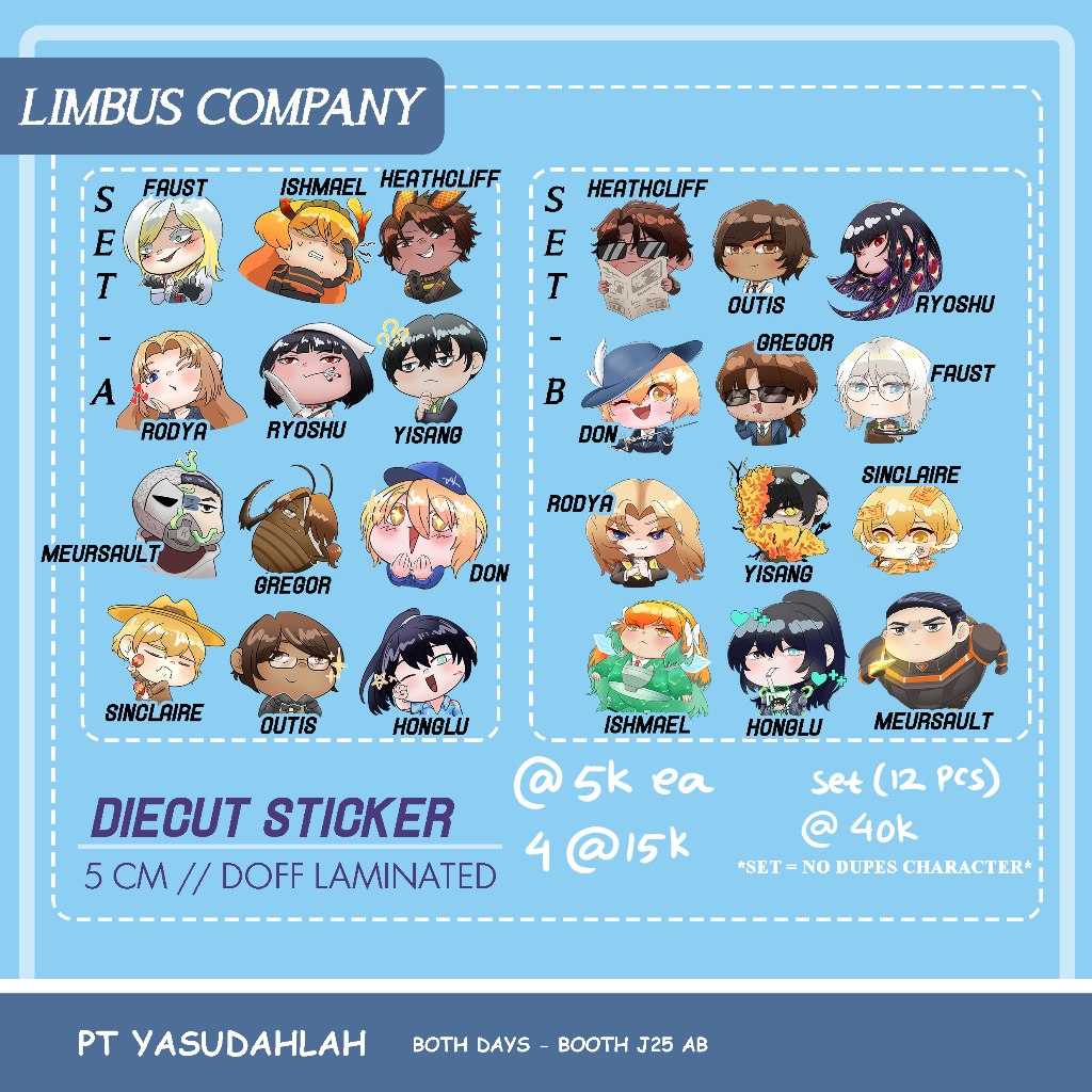 Jual PEMBELIAN SET 12 SINNER LIMBUS COMPANY | Shopee Indonesia