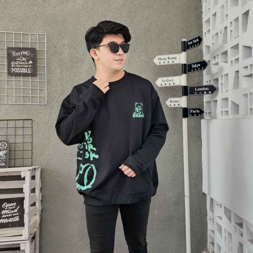 Jual (COD) (SYUA PROJECT) DIOR SWEATER OVERSIZE XXL CEWEK COWOK UNISEX ...