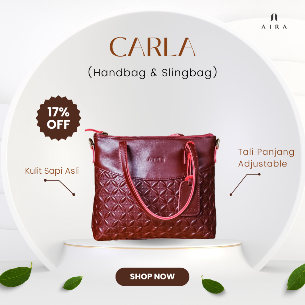 Jual AIRA | Tas Kulit Asli Wanita Sling Carla Original Tas Selempang ...