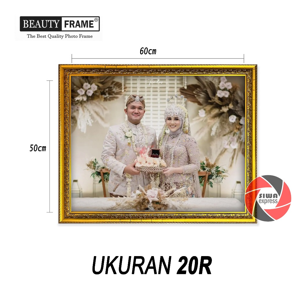 Jual BEAUTY FRAME 20R 50X60 BINGKAI GRATIS CETAK FOTO LAMINASI KANVAS ...