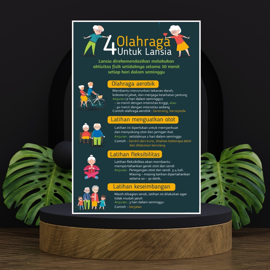 Jual Poster Kesehatan 4 Olahraga untuk Lansia | Shopee Indonesia