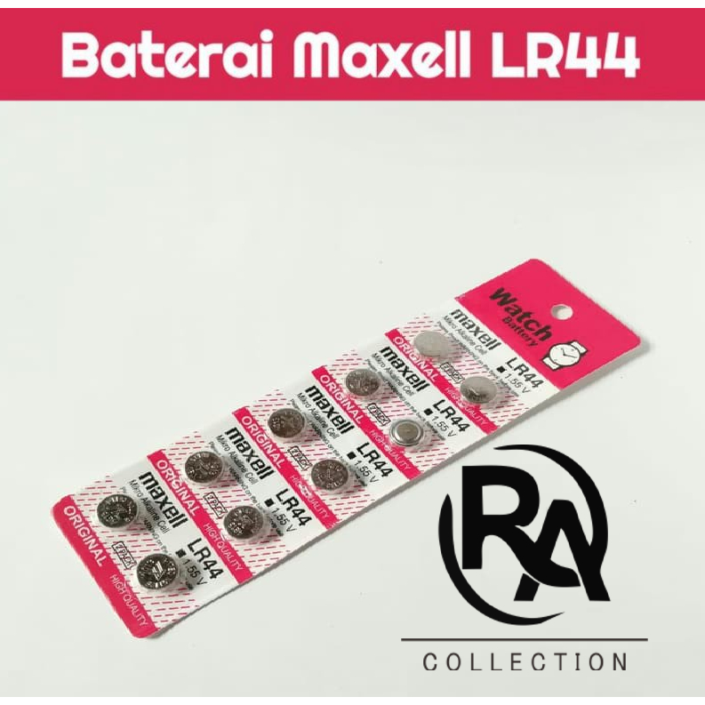 Jual Baterai Jam Tangan Watch Battery Maxell LR44 1.55V Satuan | Shopee Indonesia