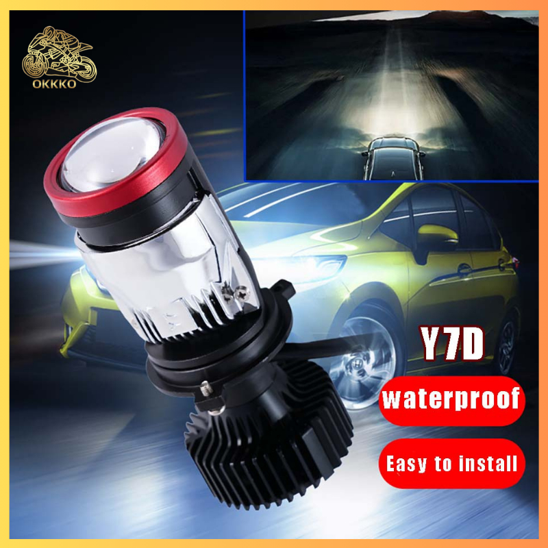Jual Y7D Lampu Led Mobil 2PCS Super Bright H4 Mini Projector Lens Lensa ...