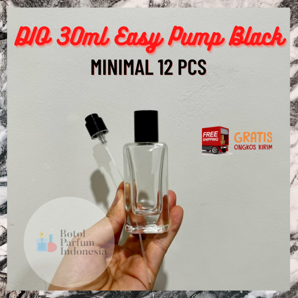 Jual BOTOL PARFUM DIO BLACK 30ML EASY PUMP - BOTOL PARFUM KOSONG DIO ...