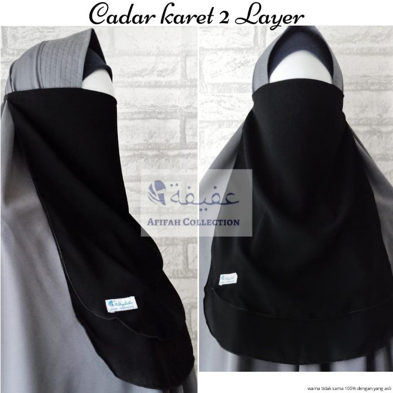 Jual Cadar bahan Sifon Silky 2 layer tali karet | Shopee Indonesia