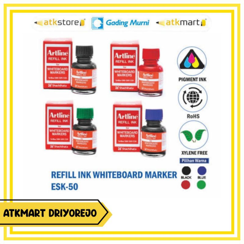 Jual ARTLINE ESK-50 REFILL WHITEBOARD MARKER 20ML ISI SPIDOL | Shopee ...