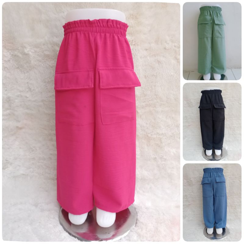 Jual KULOT SAKU DEPAN Celana Panjang Anak Perempuan Crinkle Airflow ...