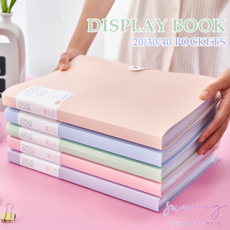 Jual Display Book / Map File Dokumen A4 20/30/40 Halaman Warna Pastel ...