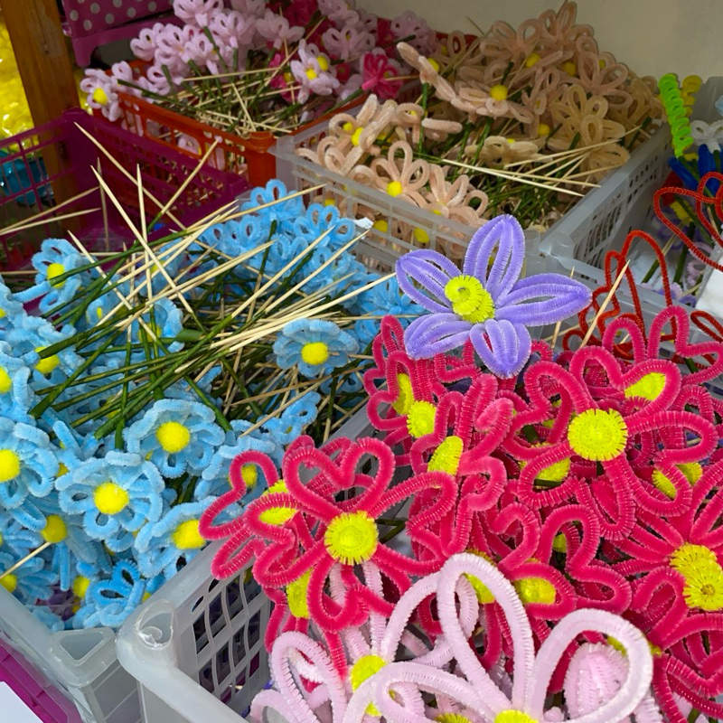 Jual (SATUAN READY STOK) Bunga Kawat Bulu || Ariyana florist | Shopee ...