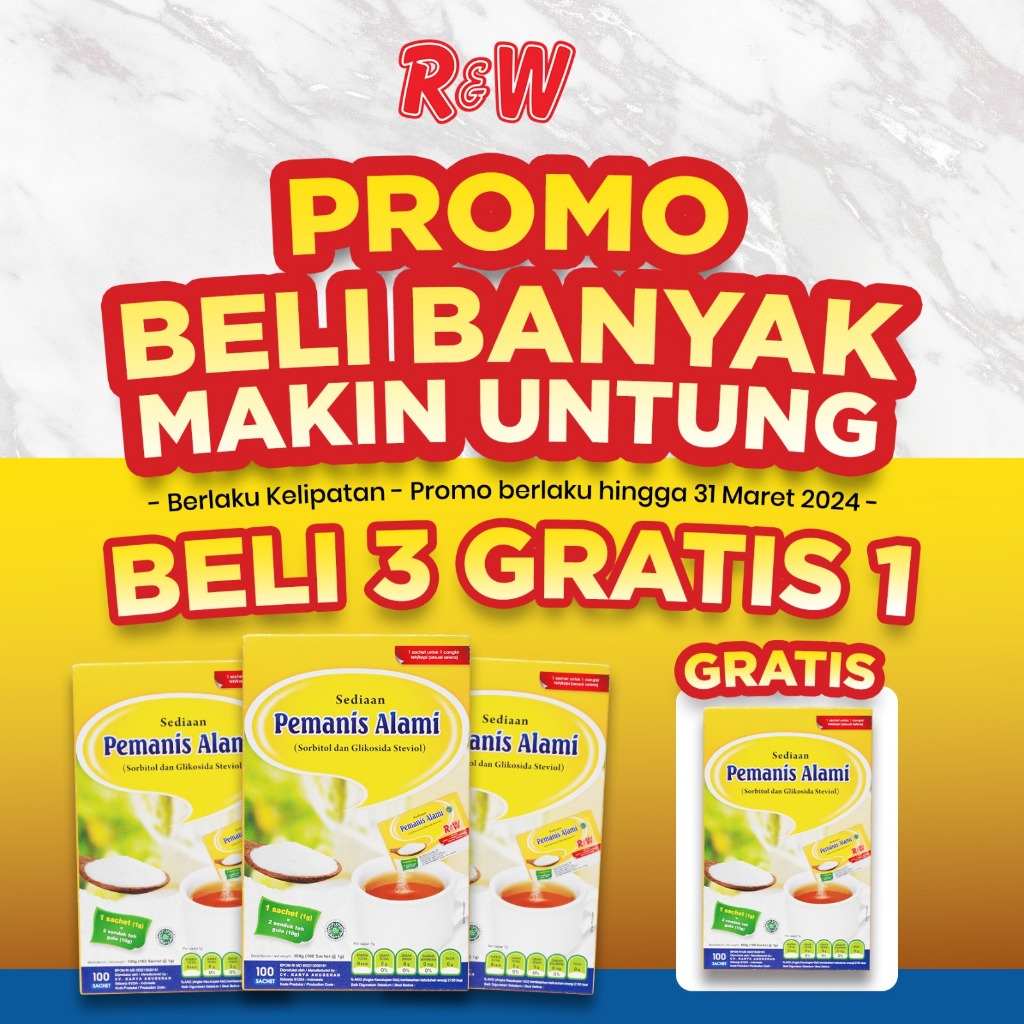 Jual PROMO Pemanis Alami Gula Stevia Rendah Kalori Sweetener Rajawali R ...
