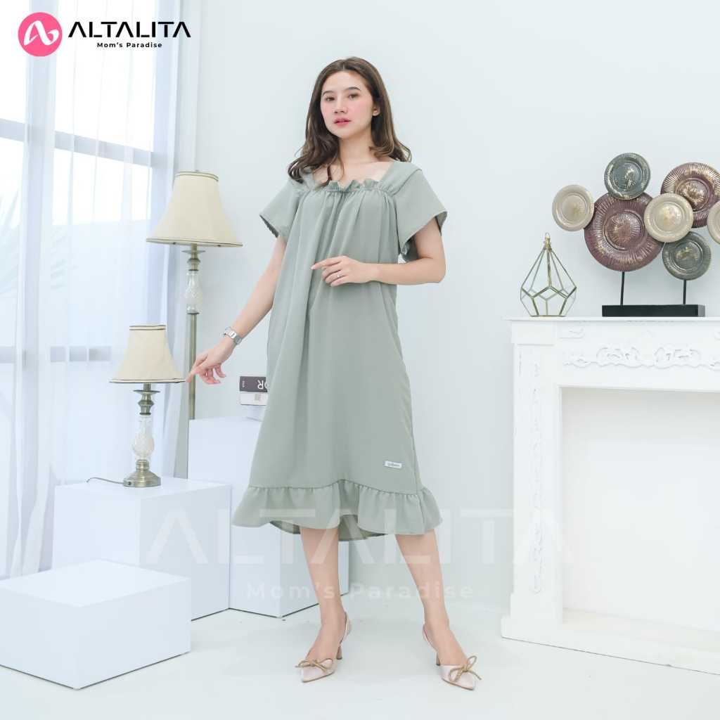 Jual Altalita - Daster Polos Fuji Laura Cringkle Airflow Serut Dada ...