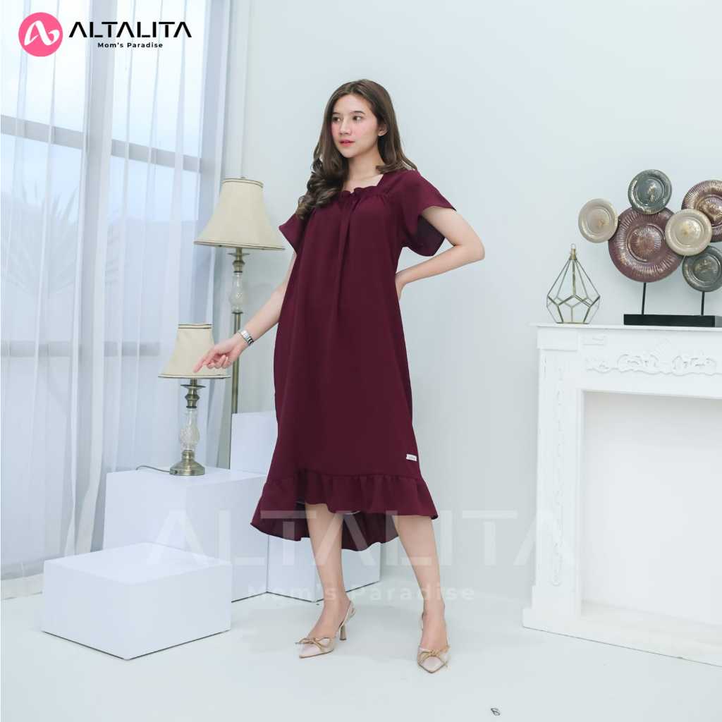 Jual Altalita - Daster Polos Fuji Laura Cringkle Airflow Serut Dada ...