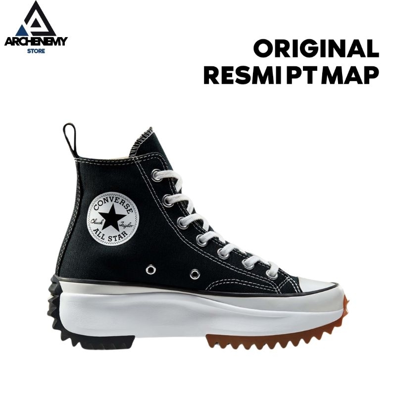 Jual Sepatu Converse Run Star Hike Hi Black White Gum Unisex Original ...