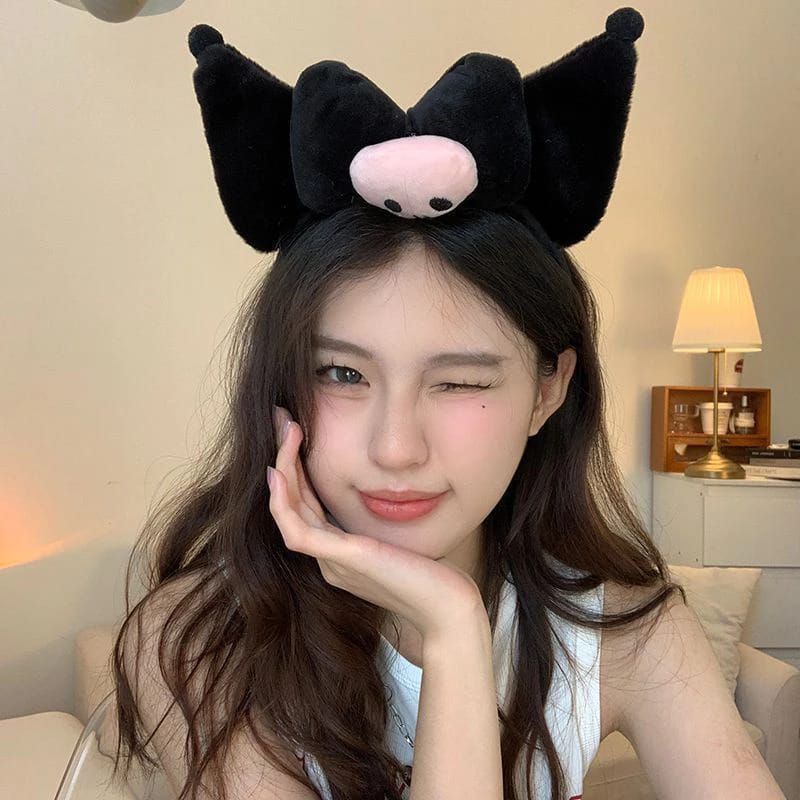 Jual BANDO COSPLAY KUROMI HALLOWEEN PITA BESAR DAN BANDO TELINGA KUCING ...