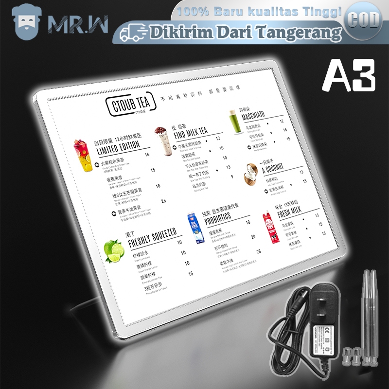 Jual LED Menu Board LED A3 LED Slim Light Box Menu Promosi Led Menu Display Poster Display LED ...
