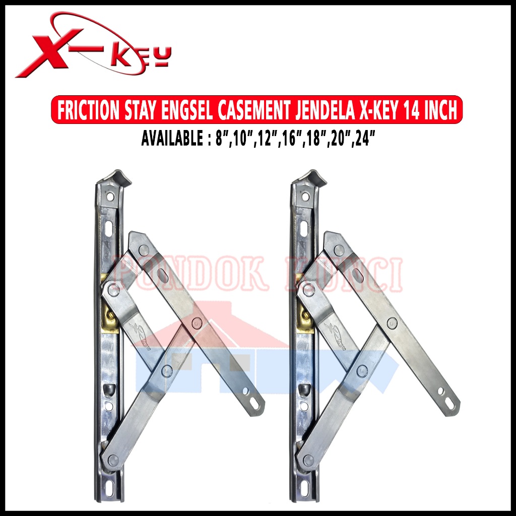 Jual Engsel Jendela Casement Friction Stay X-Key 14" Inch (35 Cm ...