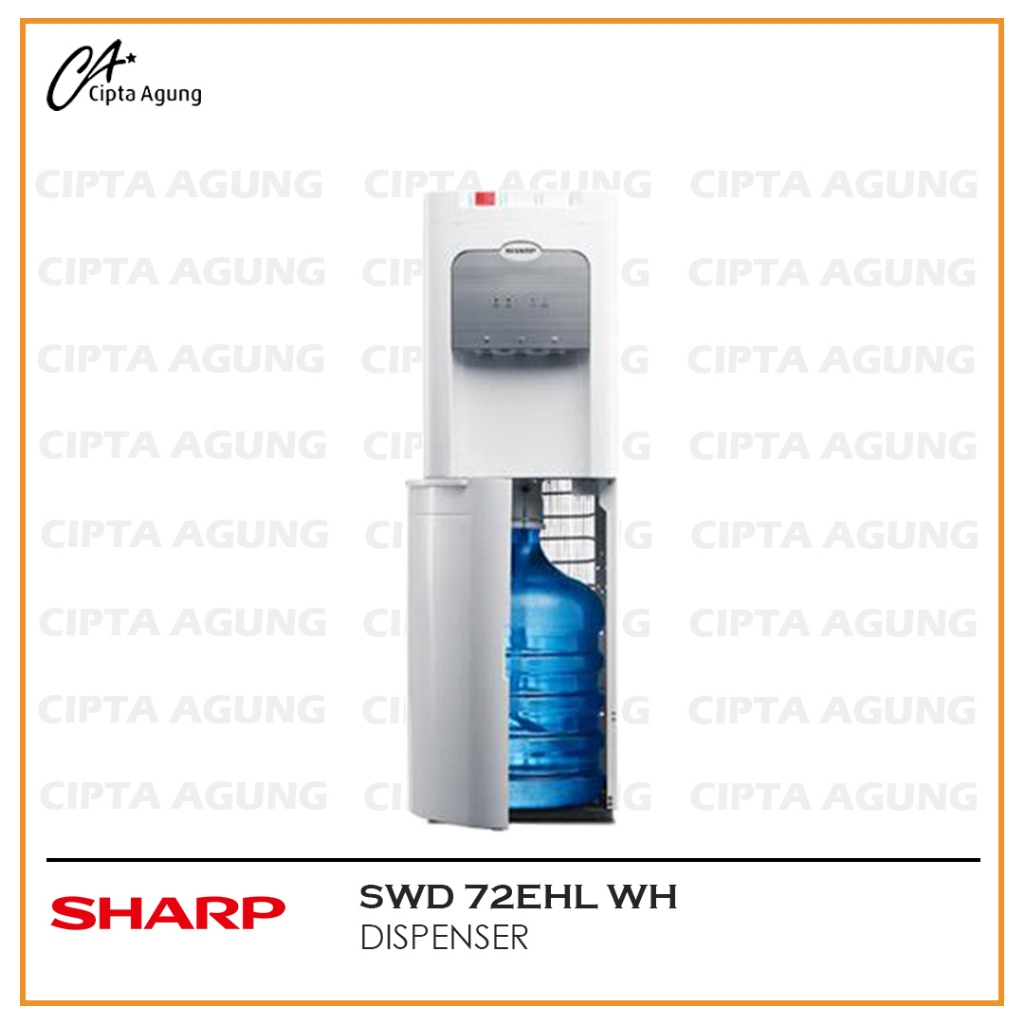 Jual SHARP WATER DISPENSER GALON BAWAH SWD-72EHL-WH / SWD 72 EHL WH ...