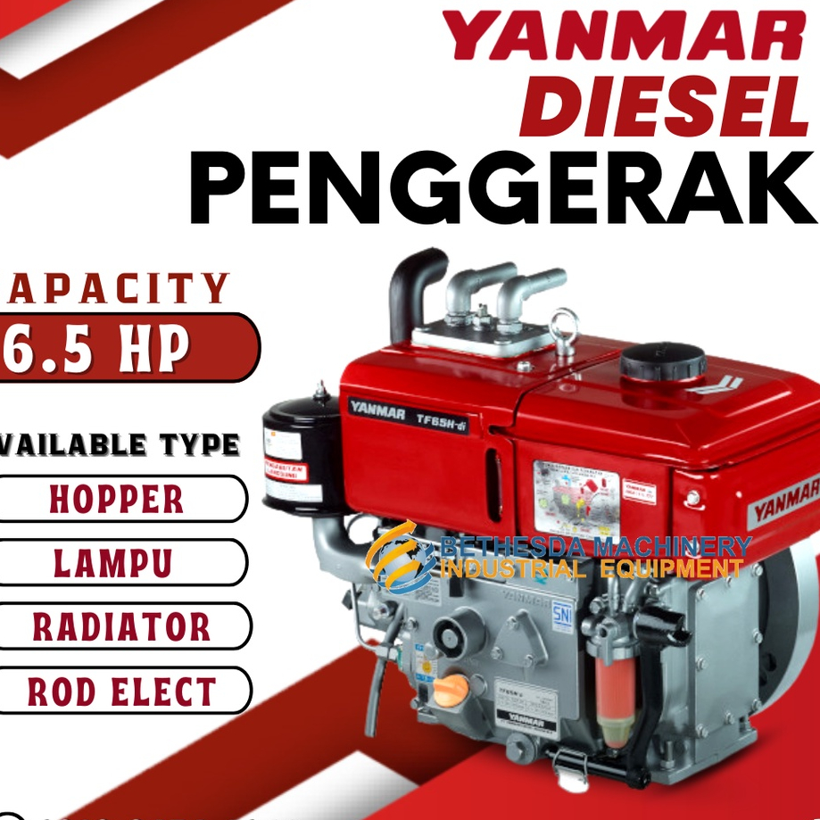 Jual Mesin Diesel Penggerak 6.5Hp Yanmar TF 65 H-di/Radiator 6.5 PK ...