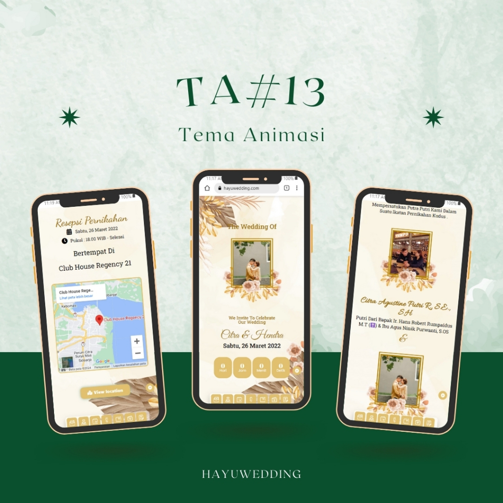 Jual TA#13 | Tema Animasi | Undangan Website Online Digital Pernikahan ...