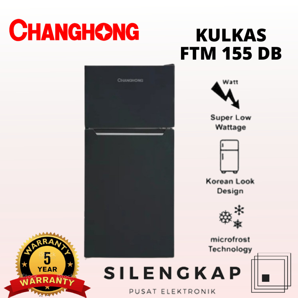 Jual (KHUSUS LUAR KOTA) KULKAS 2 PINTU CHANGHONG FTM-155DB FTM155DB LOW ...