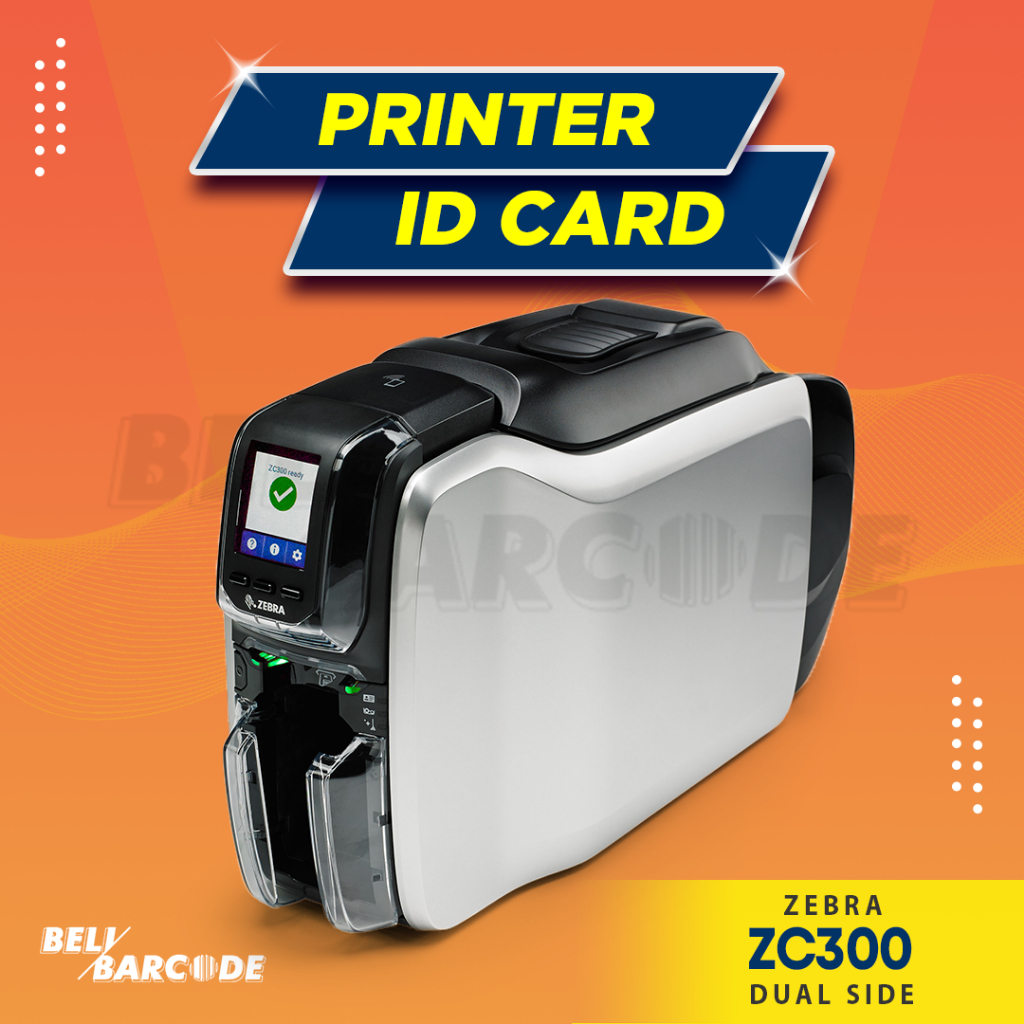 Jual ID Card Printer Zebra ZC300 Dual Side Cetak Kartu PVC | Shopee Indonesia