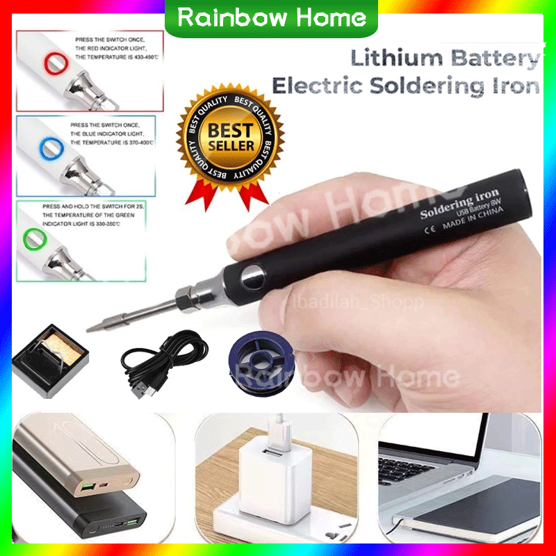 Jual Rainbow Home Alat Solder Besi Tanpa Kabel Pena Portabel USB 5V 8W ...