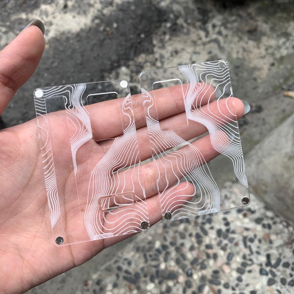 Jual Acrylic Panel Door B80 Motif Topografi Clear Custom Tidak Tajam ...