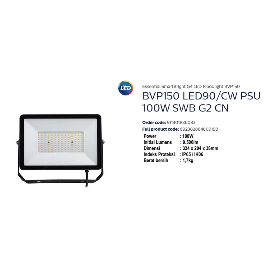 Jual Philips BVP150 100W Lampu Sorot LED 100W | Shopee Indonesia