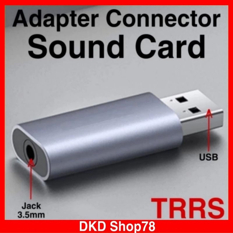Jual OTG Adapter Connector Soundcard Eksternal USB 2.0 Stereo to Aux 3 ...