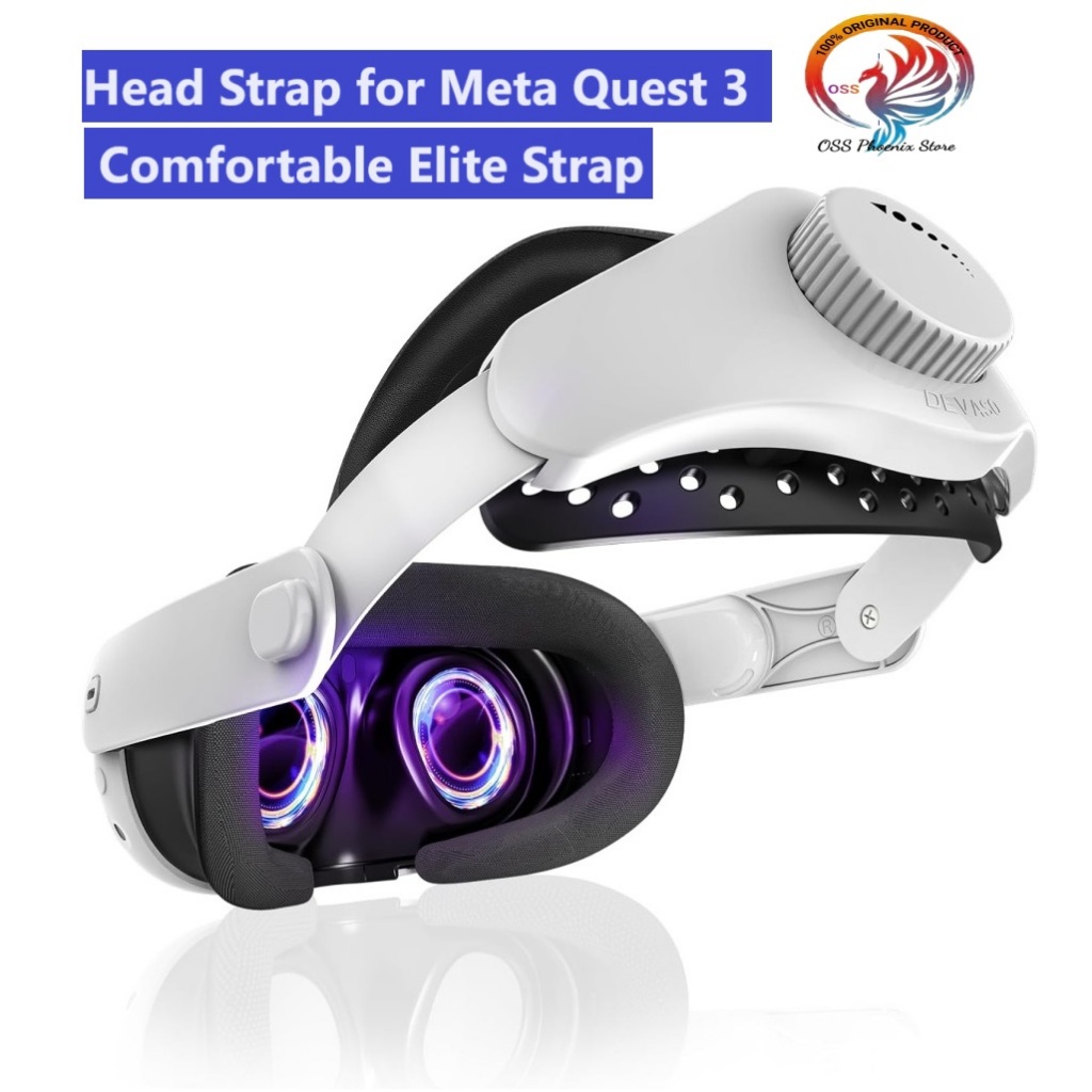 Jual Devaso Adjustable Head Strap for Meta Quest 3 Comfortable Elite ...