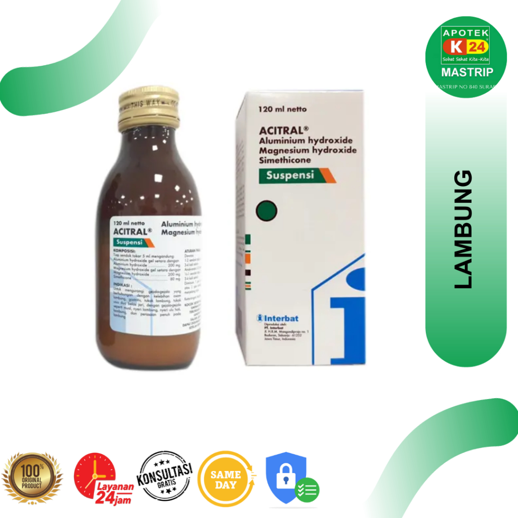 Jual Acitral Sirup / Asam Lambung Gastritis Tukak Lambung / 6 Tahun ...