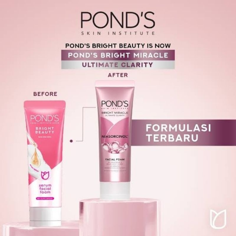 Jual Ponds Facial Foam Bright Beauty 100 Ml Pink Kemasan Baru Shopee Indonesia