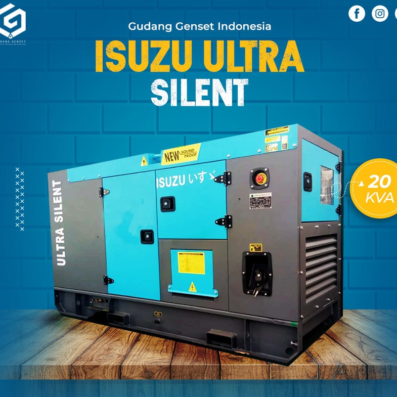 Jual Genset Silent | 20 KVA | Isuzu Genset Diesel Isuzu Silent | Shopee ...