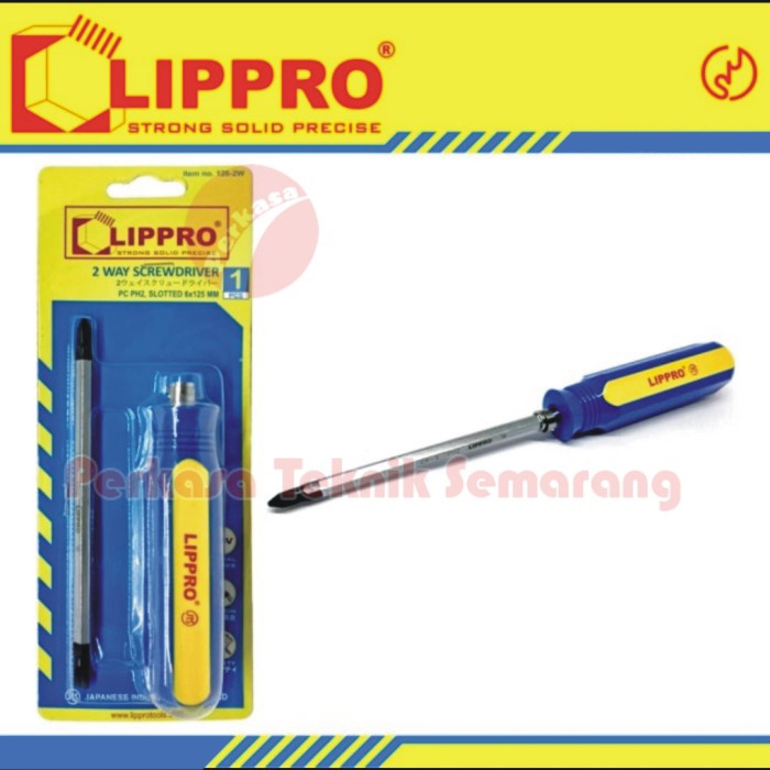 Jual Obeng Bolak Balik 2 Arah LIPPRO 126-2W Screwdriver 2 Way Crv ...