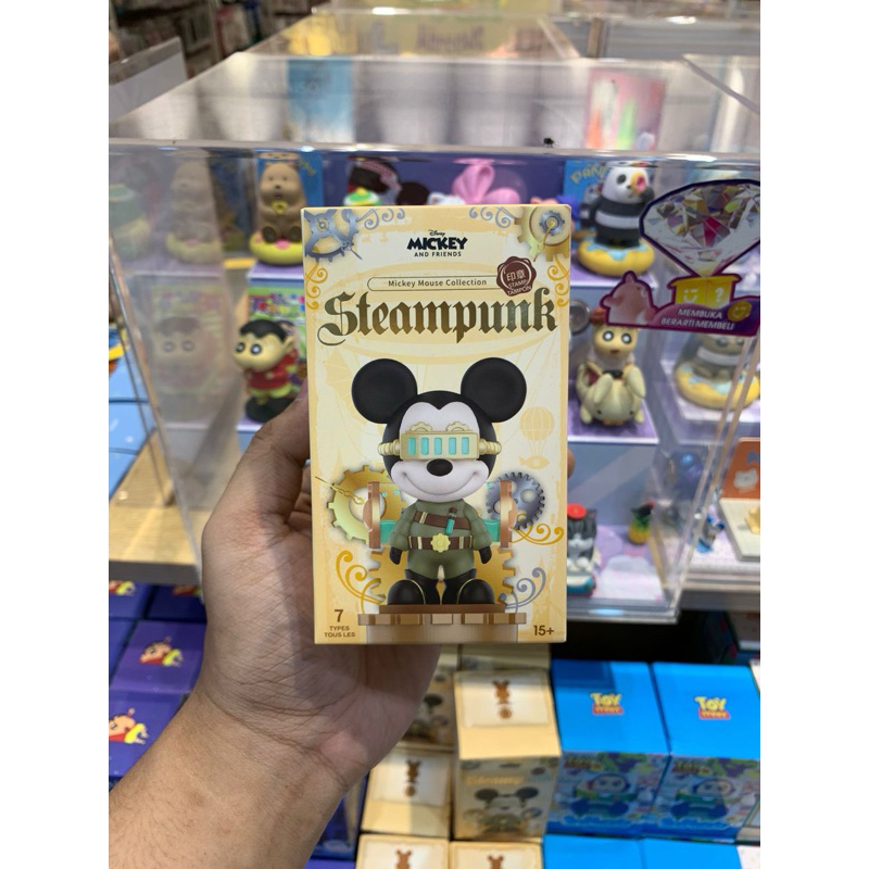 Jual Mickey Mouse Collection Steampunk Stamp Blink Box Miniso | Shopee ...