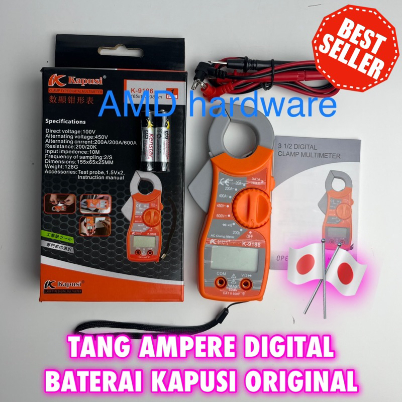 Jual TANG AMPERE DIGITAL CLAMP METER 1000-750-500 VOLT Ohm MultiMeter ...