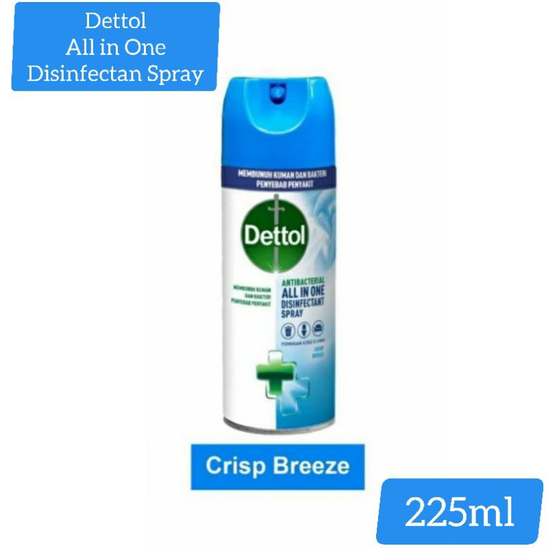Jual Dettol All in One Disinfectant Spray - Crisp Breeze 225ml | Shopee ...