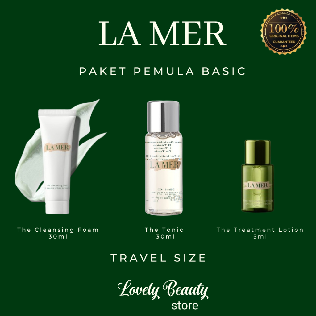 Jual LA MER LAMER Paket Pemula Travel Size (Cleansing Foam-Tonic ...