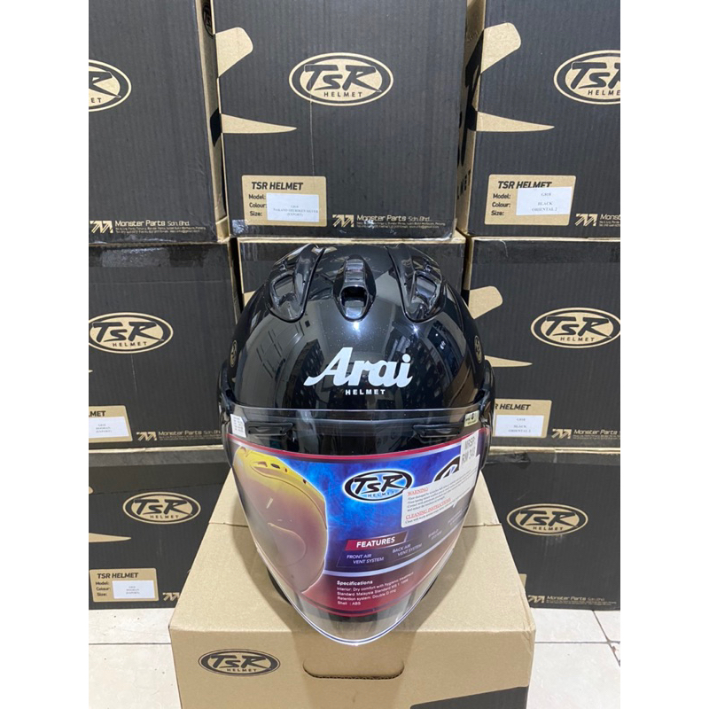 Jual HELM TSR VZ-RAM GLASS BLACK | Shopee Indonesia