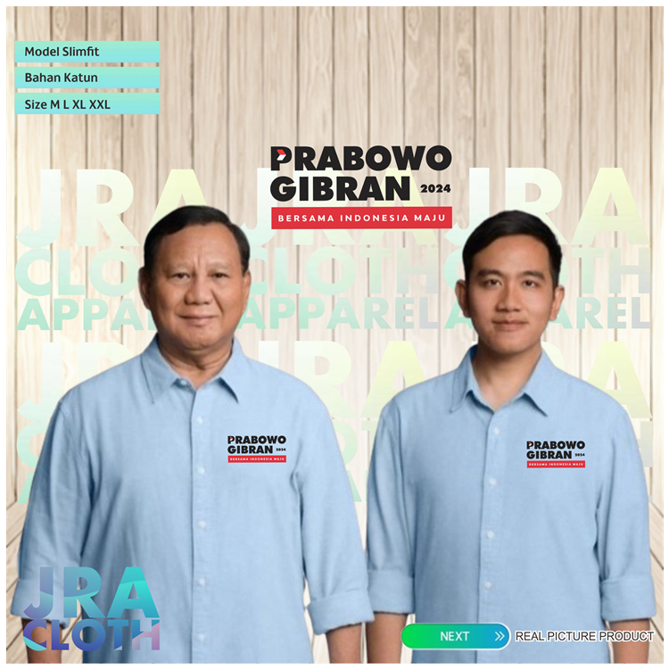 Jual KEMEJA TIM KEMENANGAN NASIONAL KAMPANYE PRABOWO GIBRAN 2024 | Shopee Indonesia