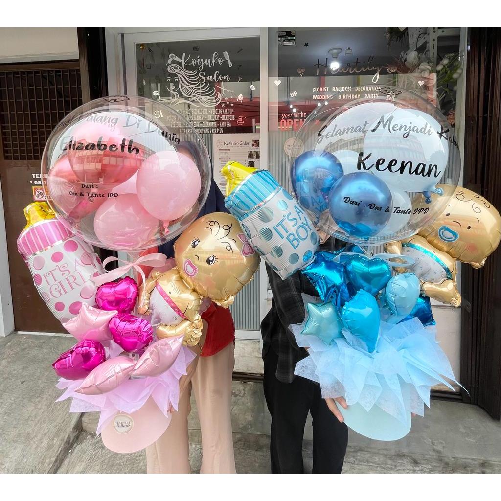 Jual [ REQ TANGGAL KIRIM ] BABY BORN BUCKET BALLOON BUKET BALON WISUDA ...